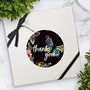 Thank You Sticker Rolls, Business Stickers, Bubble envelopes and Gift Bag Packaging Labels, 500 Sheets per roll, 1.5 inches in Diameter, 4 Different Patterns (500 Sheets/4 Styles)