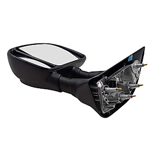 Brock Replacement Drivers Manual Tow Telescopic Side View Mirror Dual Arms Double Swing Compatible with 03-16 E-Series Van 7C2Z17683DA