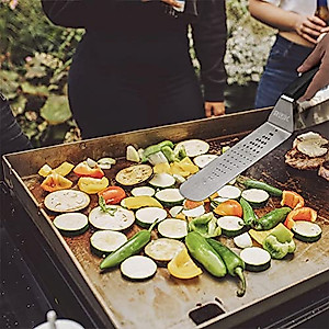 RüK Griddle Accessories Kit, 20 Pcs Anti-Scalding Long Handle Flat Top Griddle Accessories Set with Professional Metal Spatula, Griddle Scraper, Cleaning Kit, e-Cookbook for Blackstone and Camp Chef