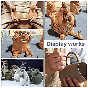 Hamiledyi 6.6LB Natural Air Dry Clay Self Hardening Pottery Clay Oven Bake Clay All Purpose Modeling Clay for Sculpting Ceramic DIY Art Class for 15+ Years Old (Light Gray)