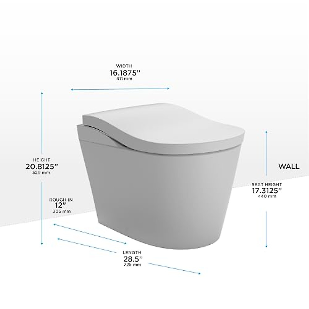 TOTO® Neorest® LS Dual Flush 1.0 or 0.8 GF Integrated Bidet Toilet, Cotton White with Black Trim - MS8732CUMFG#01B