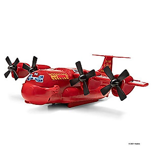 Micro Machines Fire and Rescue Cargo Transporter Plane - Features Vehicle Hatch, Retractable Hook, Cargo Doors, and Exclusive Vehicle - Collect Them All - Amazon Exclusive