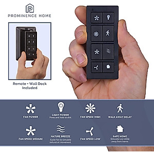 Prominence Home Crown Ridge, 42 Inch Farmhouse LED Ceiling Fan with Light, Remote Control, Three Mounting Options, 5 Dual Finish Blades, Reversible Motor - 51432-01 (Bronze)