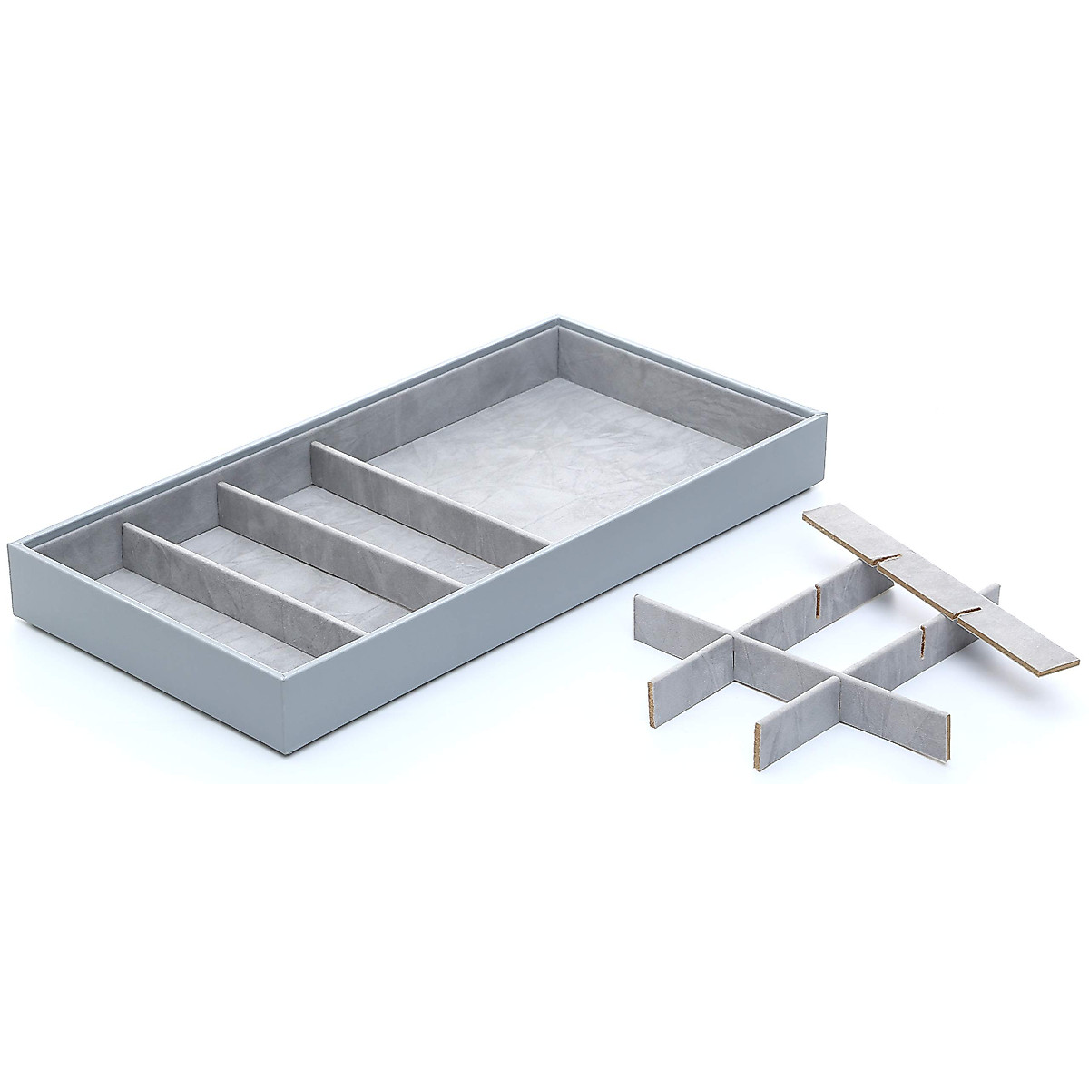 ORIGIA Magic Stackable Jewelry Trays Closet Dresser Drawer Organizer for Accessories, Gadgets & Cosmetics, Storage Display Showcase Holder Box, Set of 3