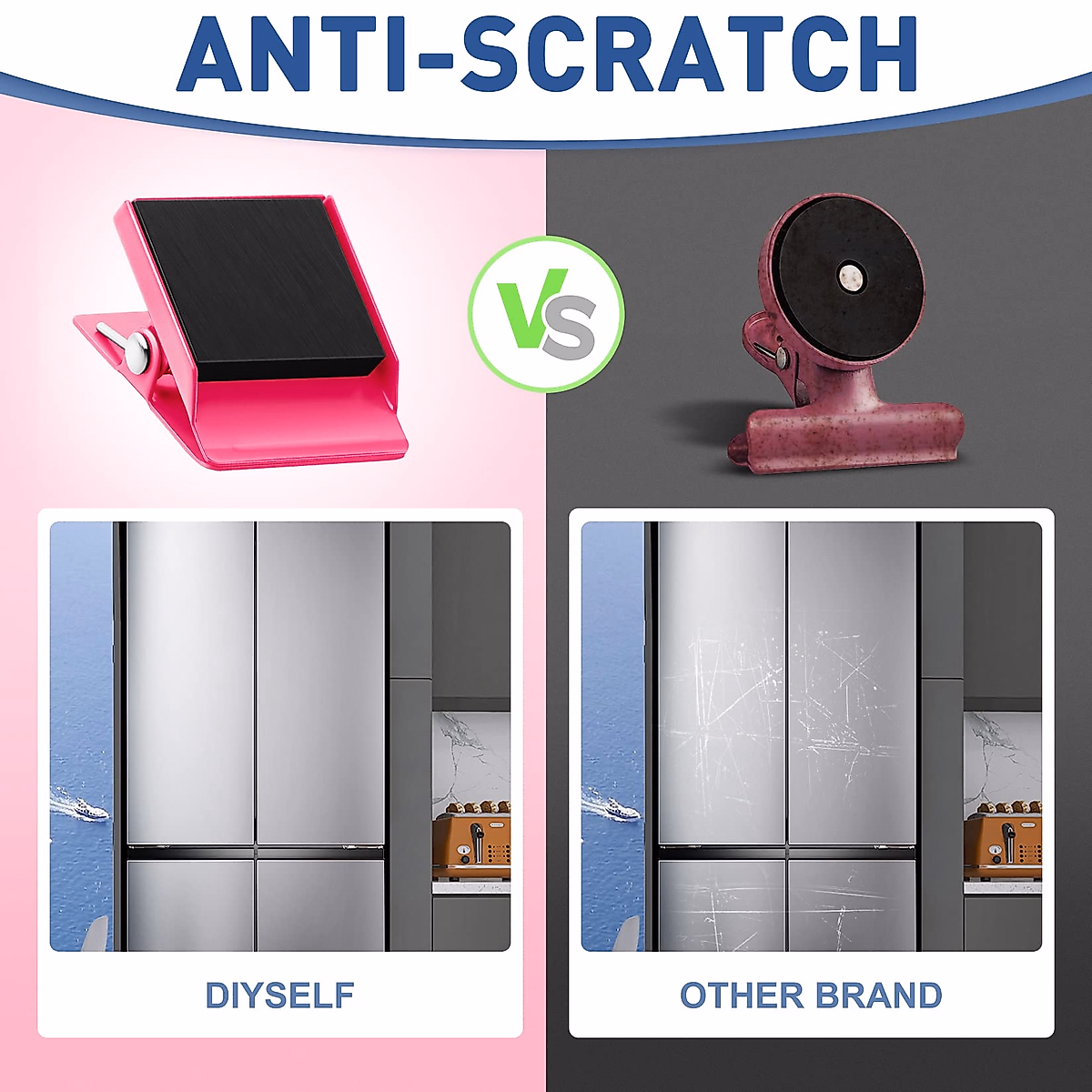 8 Pack Fridge Magnet, Magnetic Clips Heavy Duty for Whiteboard, Refrigerator Magnets Decorative Clips, Cute Clip Magnets for Classroom, School, Strong Locker Magnets Clips for Girls, Boys, Adults