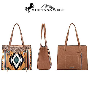 Montana West Aztec Tapestry Hobo Bag with Wallet Western Purse and Handbag for Women MBB-TR145G-816BR