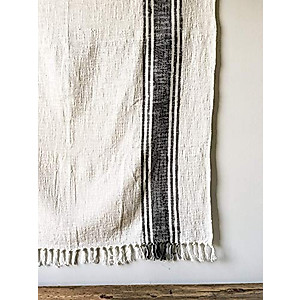Black & White Striped Throw Blanket