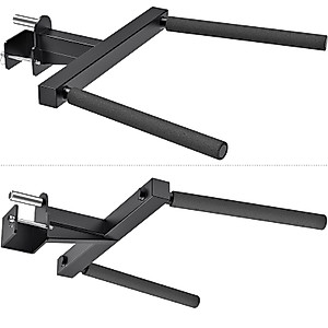 Kipika Y-Shaped Dip Bar for 3" x 3" Power Cage with 5/8" or 1" Hole - Dip Bar Attachments for Home Gym - Heavy Duty Power Rack Attachments - 3" x 3" Squat Rack Accessories for Strength Training
