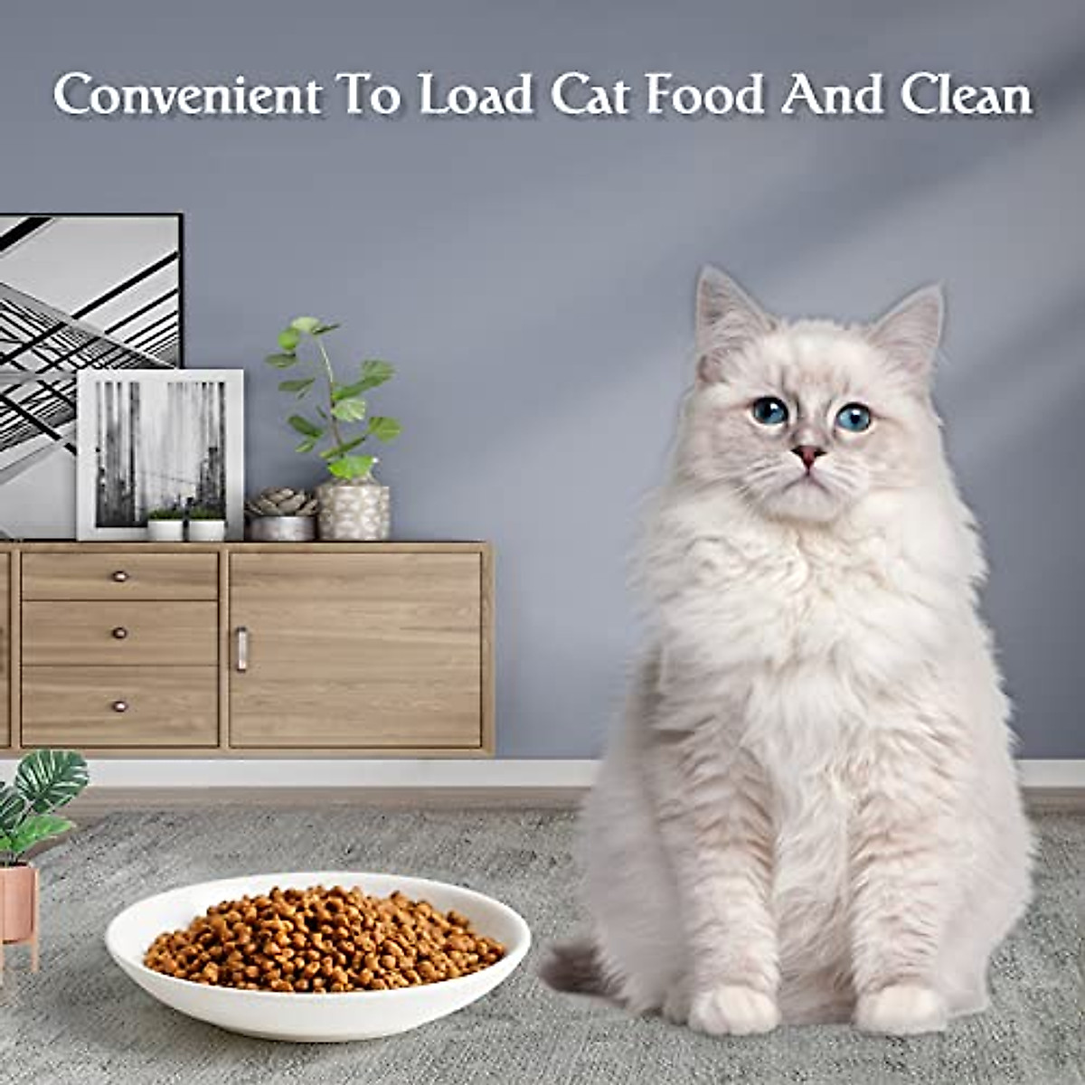 Peppapet Ceramic Cat Food Plates: Cat Wet Food Bowls/Whisker Fatigue Cat Dishes & Shallow Bowls for Kittens and Small Animals