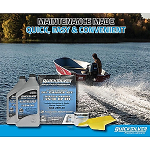 Quicksilver 25W-40 Oil Change Kit for 4-Stroke 25hp and 30hp Mercury EFI outboards