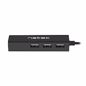 Natec Butterfly NHU-1451 HUB (3 x USB 2.0, Black)