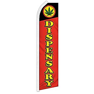 Dispensary Swooper Advertising Flag - Perfect for Vape Shops, Smoke Shops, Hookah Lounges, Dispensaries