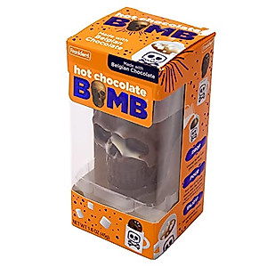 Skull Hot Chocolate BOMB(R) 6 Pack, Halloween Hot Cocoa Melting Ball by Frankford Candy