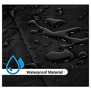AMSAMOTION BBQ Cover Waterproof, Windproof, Anti-UV, Heavy Duty Rip Proof Kettle Oxford Fabric Grill Barbecue Cover, Round 71vmx 68cm…