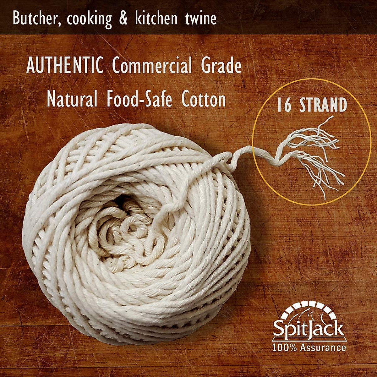 SpitJack Butcher's Cooking and Kitchen Twine. Food Grade White String ...