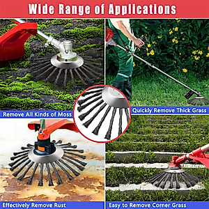 NeJesZoe 10 inch Unbreakable Steel Wire Weed Brush Cutter Trimmer Head,Lightweight Wired Trimmer Blade for Weed Trimmer,Wired Weed Trimmer Attachments Head (Adapters not Included)