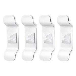 Cord Organizer for Kitchen Appliances, 4 Pack Cord Winder Stick on, Rubber Cord Wrapper Holder Compatible with Home Appliances, Stand Mixer, Air Fryer, Toaster, Blender, Coffee Maker (White)