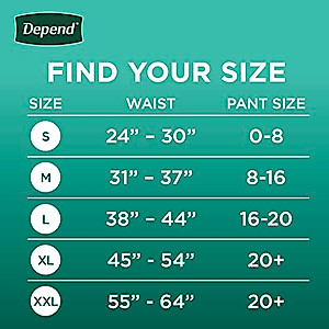 Depend Fresh Protection Adult Incontinence Underwear for Women (Formerly Depend Fit-Flex), Disposable, Maximum, Extra-Extra-Large, Blush, 44 Count, Packaging May Vary