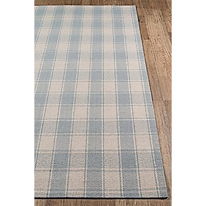 Erin Gates by Momeni Marlborough Charles Light Blue Hand Woven Wool Area Rug 8' X 10'