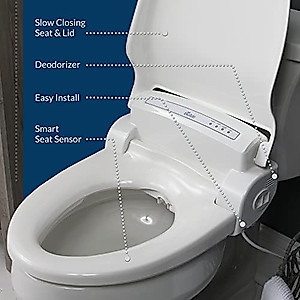 Bio Bidet by Bemis BB-1000W Supreme Warm Water Bidet Toilet Seat, Elongated, White