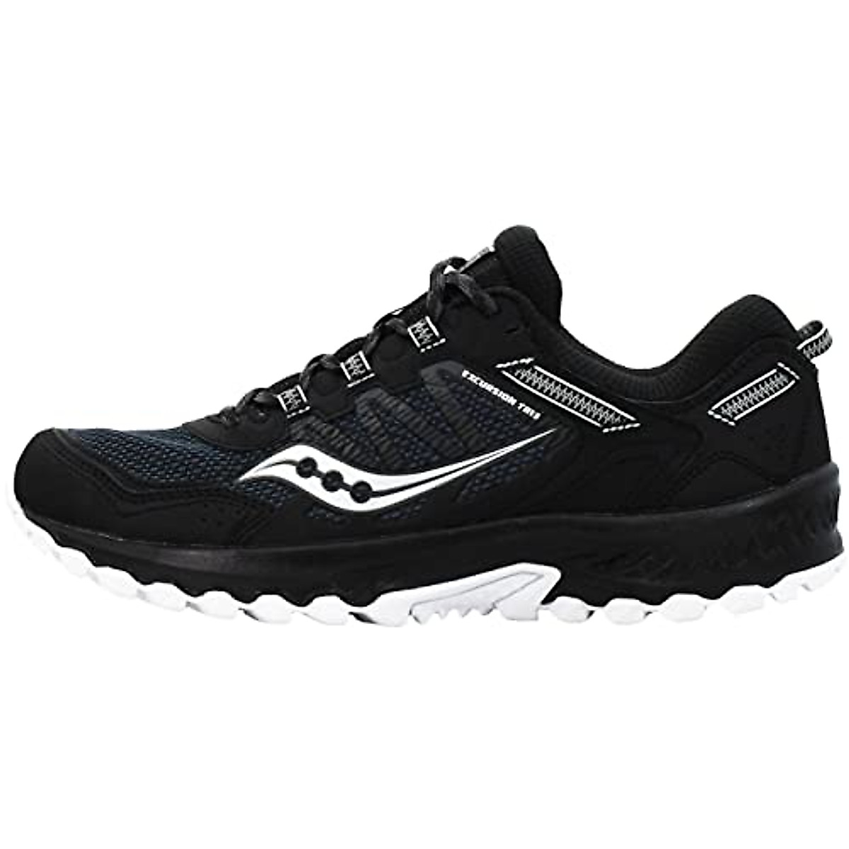 Saucony Women's Versafoam Excursion Tr13 Trail Running Shoe, Black/White, 8