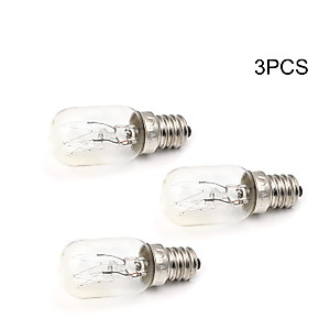 Othmro 3Pcs Light Bulbs 110-130V 10W Heat Resistant Bulbs E12, 2700K Warmwhite Incandescent Light Bulb Appliance Replacement, Incandescent for Refrigerator