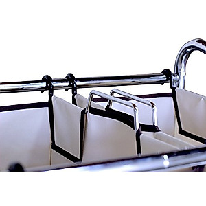 AUEY Heavy-Duty 3-Bag Laundry Sorter Cart Hamper Organizer