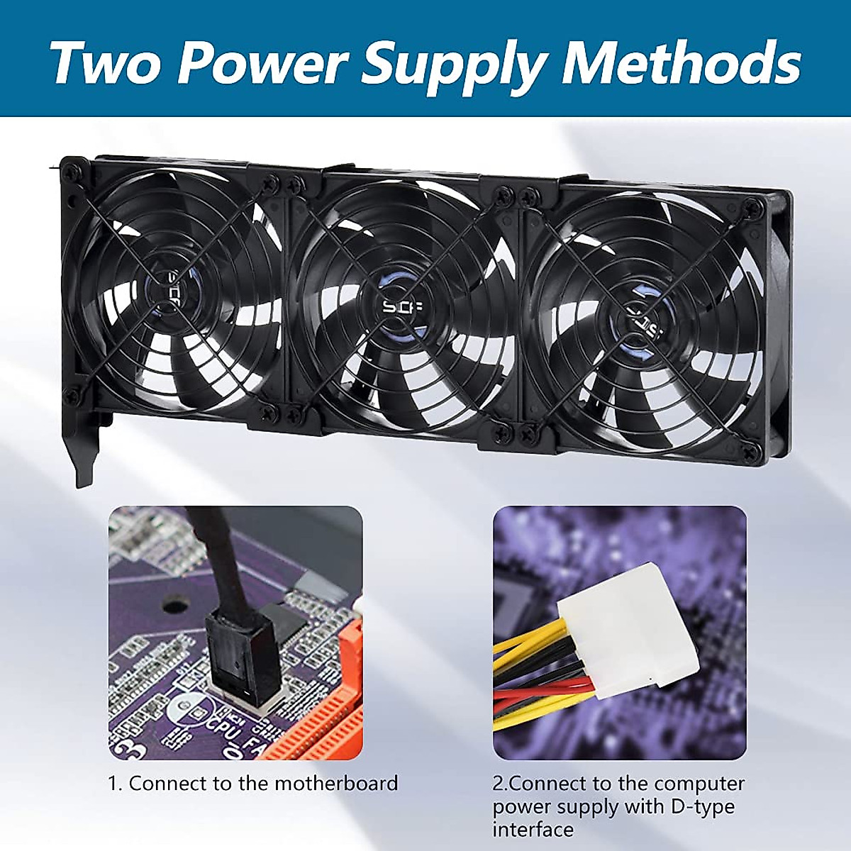 SCCCF 3x90mm 92mm Graphic Card Fans, Graphics Card Cooler, Video Card VGA Cooler, PCI Slot Fan GPU Cooler