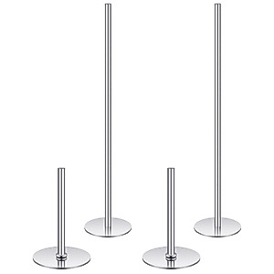 4 Pieces Stainless Steel Cake Heating Core 6 Inch and 2 Inch Silver Heating Rod Cake Baking Supplies for Baby Shower Birthday Party Wedding Cake Decorating Baking Tools Accessories Kitchen Utensils