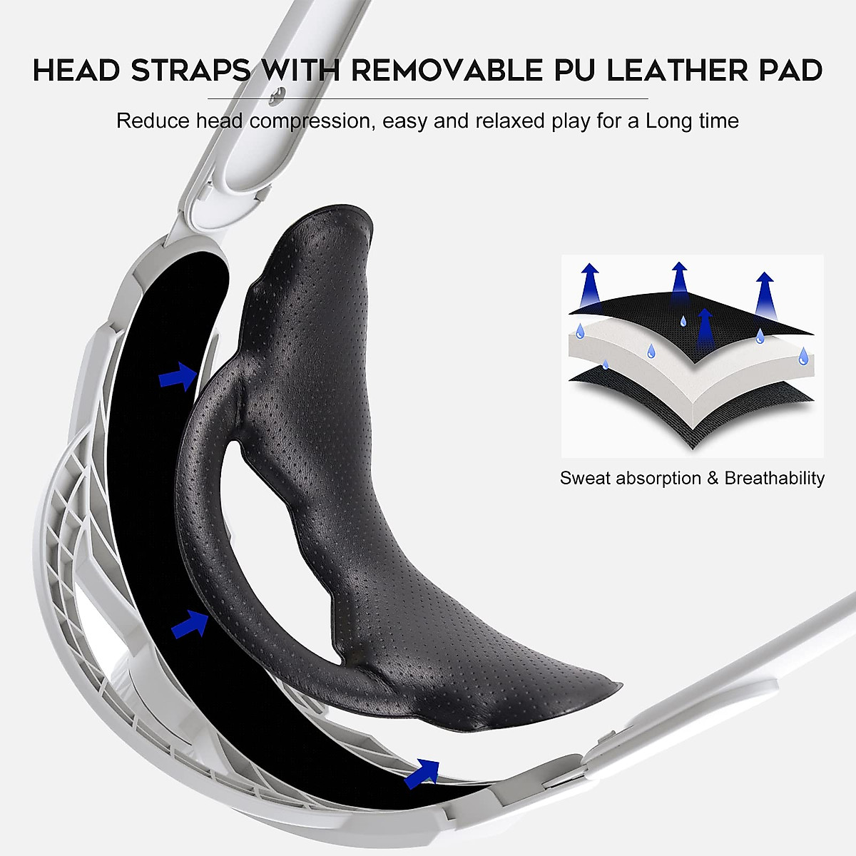 DESTEK All in One Accessories Bundle Compatible with Meta/Oculus Quest 2, Carrying Case Set Includes Head Strap, Controller Grips Cover, Silicone Face Cover, Lens Cover, VR Accessories Travel Kit