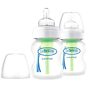 Dr. Brown's Options Wide Neck Glass Bottles, 5 Ounce
