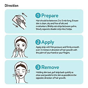 Gleebee Wax Strips 60 counts, Waxing Strips for Hair Removal including 40 Body trips and 20 Facial Strips, Hair Removal for Face, Arms, Legs, Underarms and Bikini