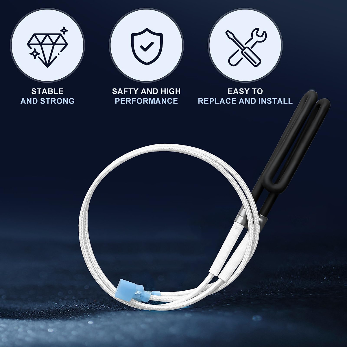 SRV7000-462 Igniter for Quadra Fire Mt Vernon AE, Castile, Santa Fe, Classic Bay 1200, Heatilator Eco-Choice CAB50, PS35, PS50 Pellet Stove and Pellet Stove Parts, 812-3811 Ignitor Replacement