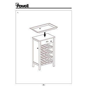 Powell Black with Merlot Rub through Wine Cabinet