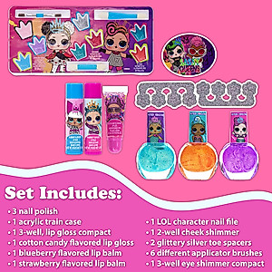 LOL Surprise Kids Makeup Kit for Girls, Real Washable Beauty Toy Makeup Set, Girls Beauty Gift, Play Makeup and Pretend Play Toys Ages 3 and Up, Townley Girl