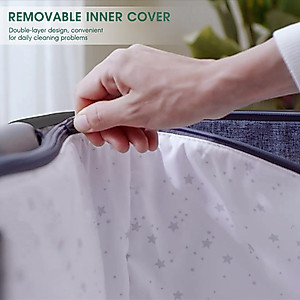 AMKE Baby Bassinets,Bedside Sleeper for Baby,35s Quick Assemble Baby Crib with Storage Basket,Portable Bassinets for Safe Co-Sleeping, Adjustable Baby Bed for Infant Newborn