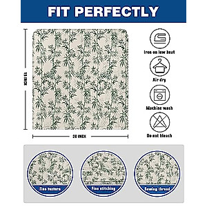 CosyBright Dining Room Chair Covers Back Slipcover Set of 4, Bamboo Spring Plant Stretch Chair Protector for Kitchen Hotel Restaurant Home Decor Removable Washable Chair Slipcover