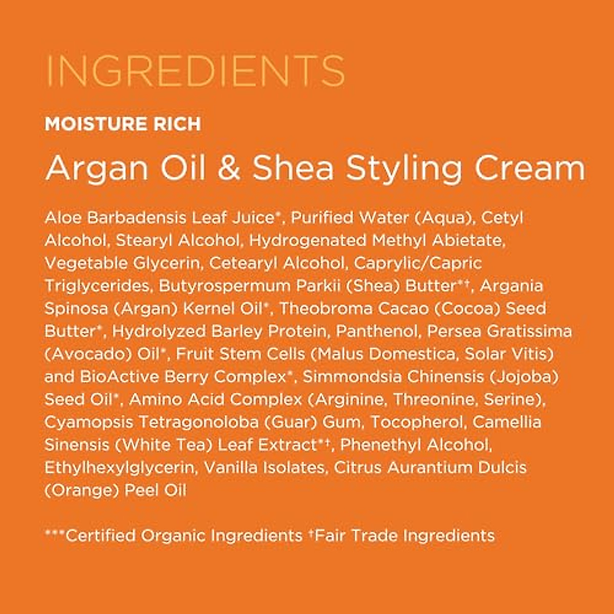 Andalou Naturals Styling Cream Ounces, Argan Oil & Shea, 6.8 Fl Oz