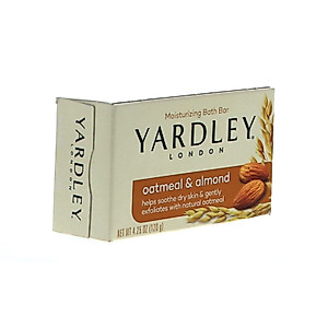 Yardley of London Naturally Moisturizing Bar Soap Oatmeal & Almond 3+1 Free