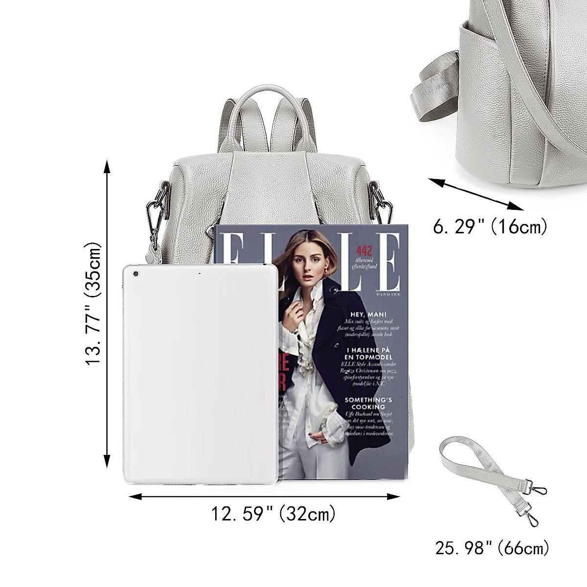 YALUXE Backpack Purse for Women Anti-Theft Leopard Genuine Leather School Travel Daypack