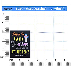 Bible Patches Romans 15:13, The God of Hope Fill You with All Joy and Peace Embroidery Tactical Morale Hook Loop Patch