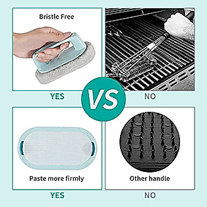 Griddle Cleaning Scouring Pads with Handle for Blackstone，Griddle Scrubber Tool for Flat Top Grill，15 Piece Griddle Brush Cleaner kit for Grill Cleaning Accessories on Hot Griddle Grill