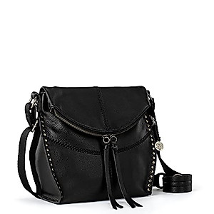 The Sak womens Leather, & Silverlake Crossbody Bag in Leather Casual Purse with Adjustable Strap Zipper Pockets, Black Ii, One Size US