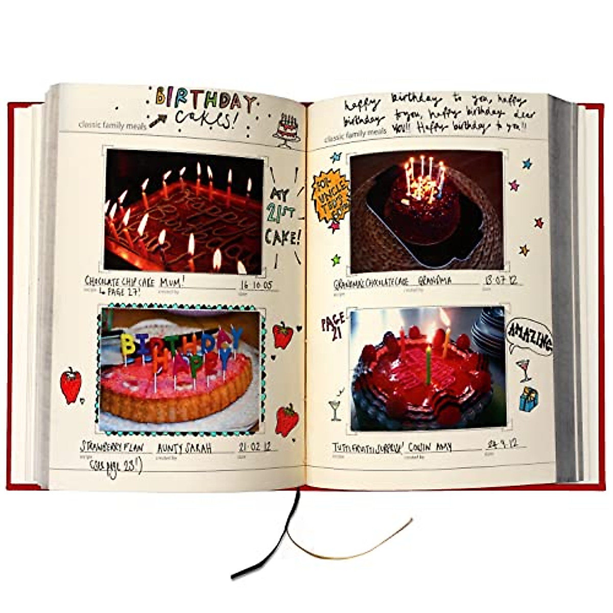 Suck UK Recipe Book To Write In Your Own Recipes | Blank Recipe Book & Cookbooks To Write In | Hardcover Recipe Notebook | Blank Cookbook & Recipe Journal | Make Your Own Cookbook | DIY Cookbook | Red