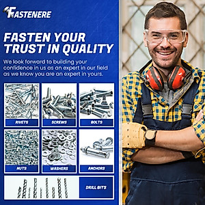 Fastenere Button Head Socket Cap Screws - 1/4-28 x 3/4" (25 Pack) Stainless Steel 18-8, Full Thread, Bright Plain Finish, Corrosion-Resistant, Machine Thread, Easy to Install w/Allen Socket Drive