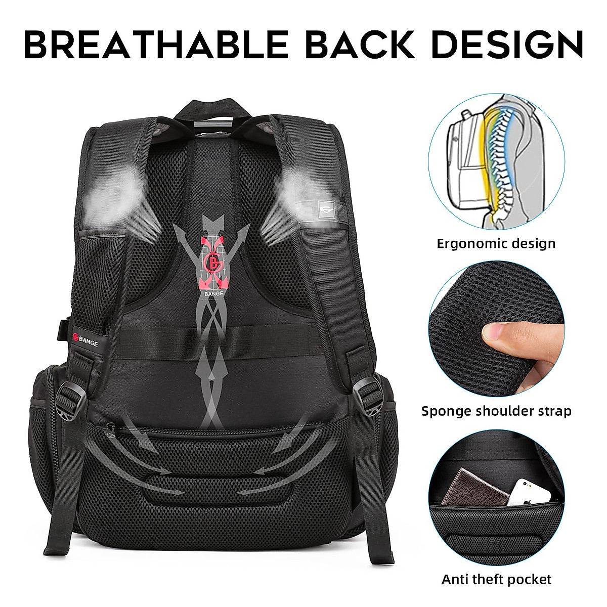 Large Laptop Backpack 17 inch Durable XL Heavy Duty Travel Backpack