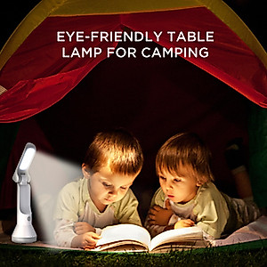 Decoswe Portable Flashlight Set, 2 Pack High Lumens Led Rechargeable Flashlights for Camping, Emergencies Folding Eye-Caring Table Lamp with 3 Lighting Modes Handheld Spotlight for Outdoors