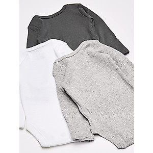 Carter's baby girls 7-pack Long-sleeve Bodysuits T Shirt, Multi/Grey, Preemie US