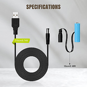 Lenink Power Supply Cable for AA Battery, Replace AA Battery