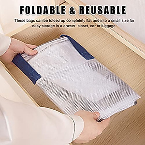 Clear Storage Bags with Zipper, 75L Extra Large Capacity - Closet, Underbed Storage Organizer for Clothes, Bedding, Comforter, Toys, Pillow & Blanket, 3 Pack